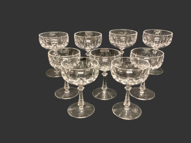 SET/9 Gorham Crystal Coupe Glasses – True Treasures Inc