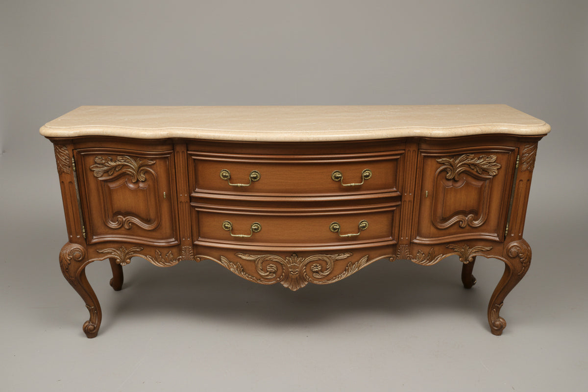 Marge Carson Marble Top Buffet – True Treasures Inc
