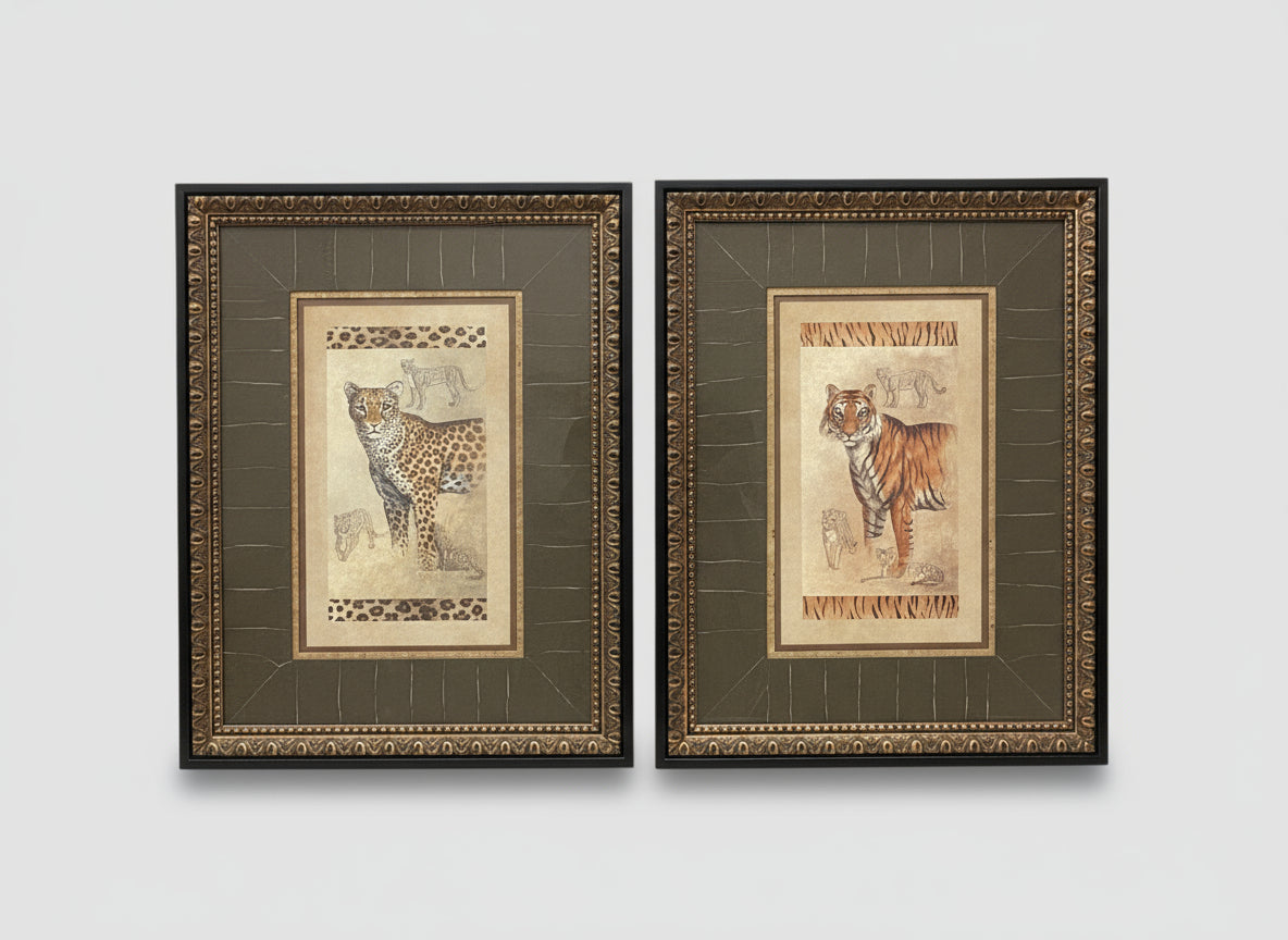 PAIR Framed Big Cat Prints – True Treasures Inc