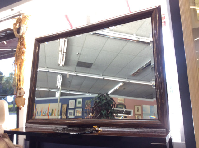 Large Brown Frame Mirror – True Treasures Inc